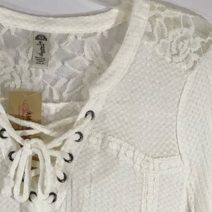 American Rag | Tops | American Rag Waffle Knit Pullover Size M | Poshmark